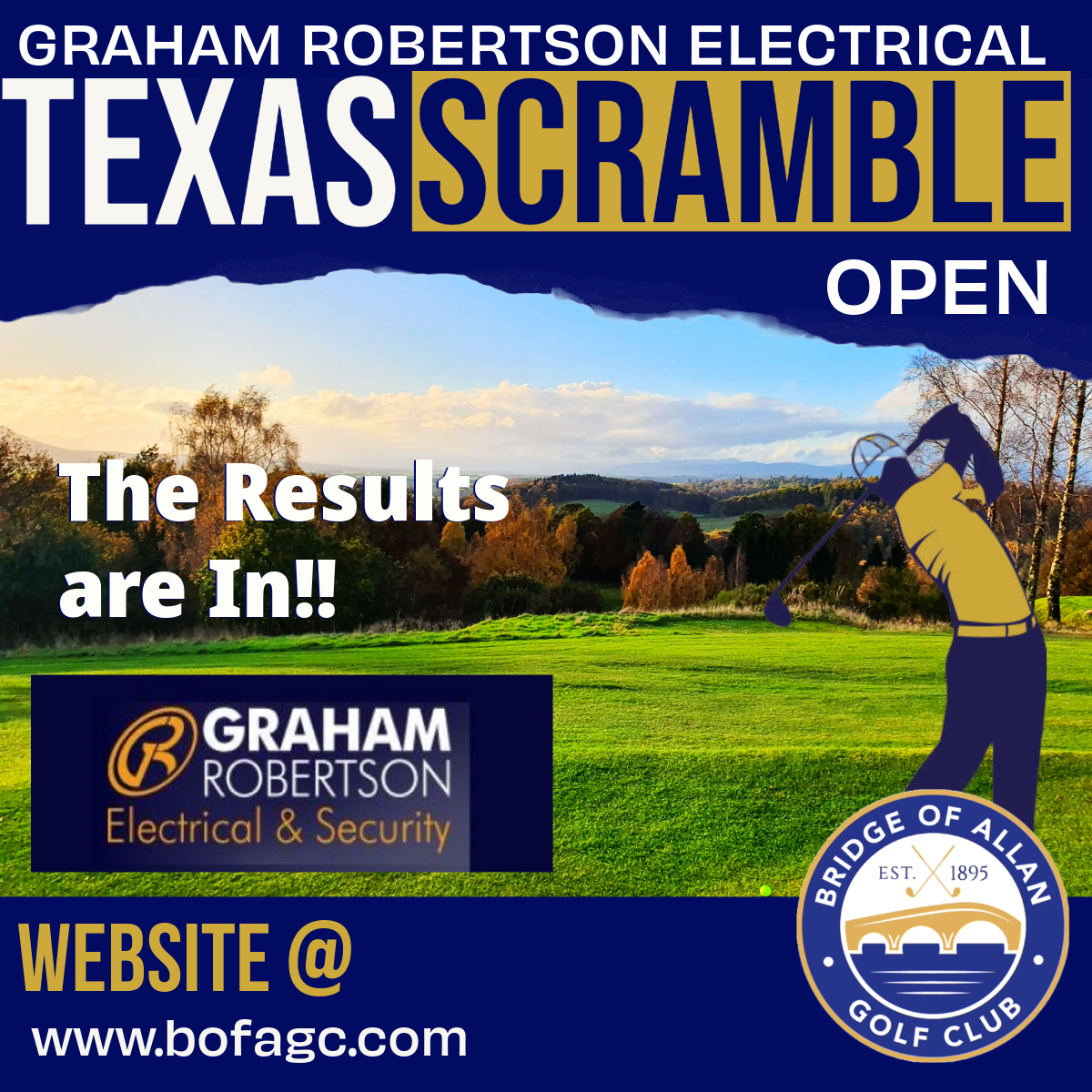 Texas Scramble Results 2023 - Bridge of Allan Golf Club